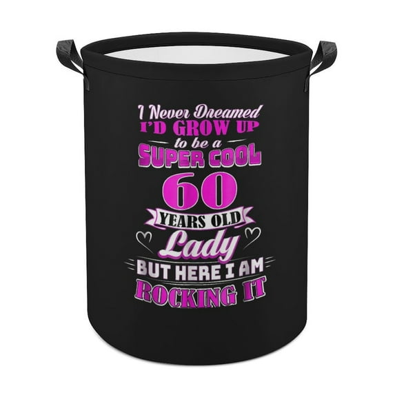 60 Year Old Lady Funny 60th Birthday Large Dirty Clothes Hamper ...