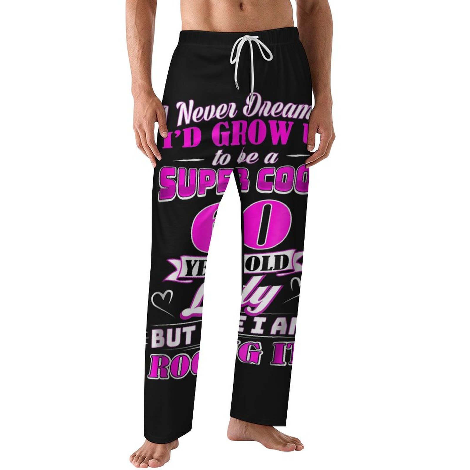 60 Year Old Lady Funny 60th Birthday Mens Pajamas Pajama Pants Mens ...