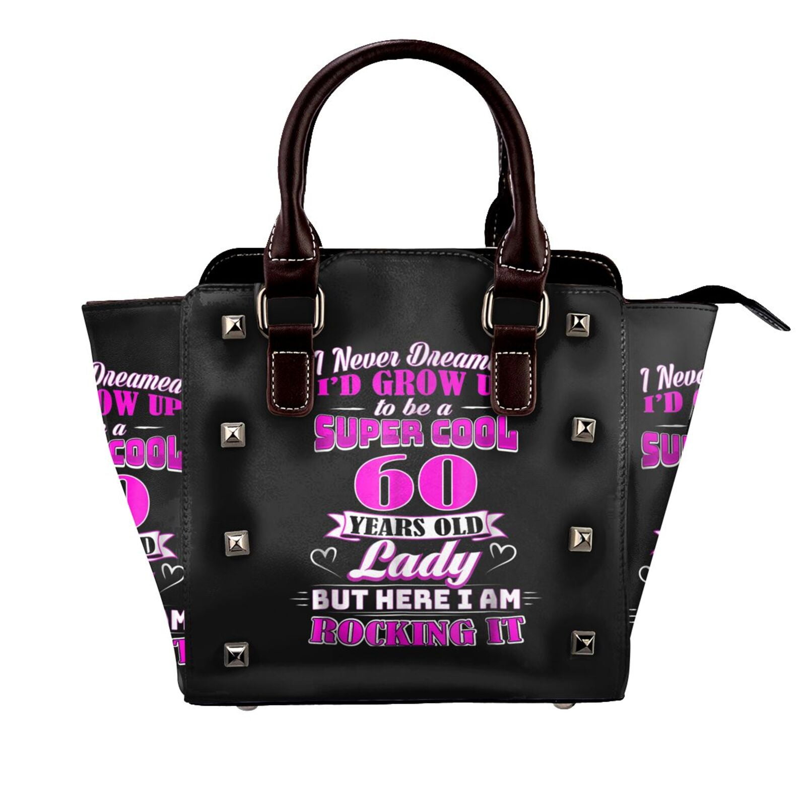 60 Year Old Lady Funny 60th Birthday Rivet Fashion One-Shoulder Women's ...