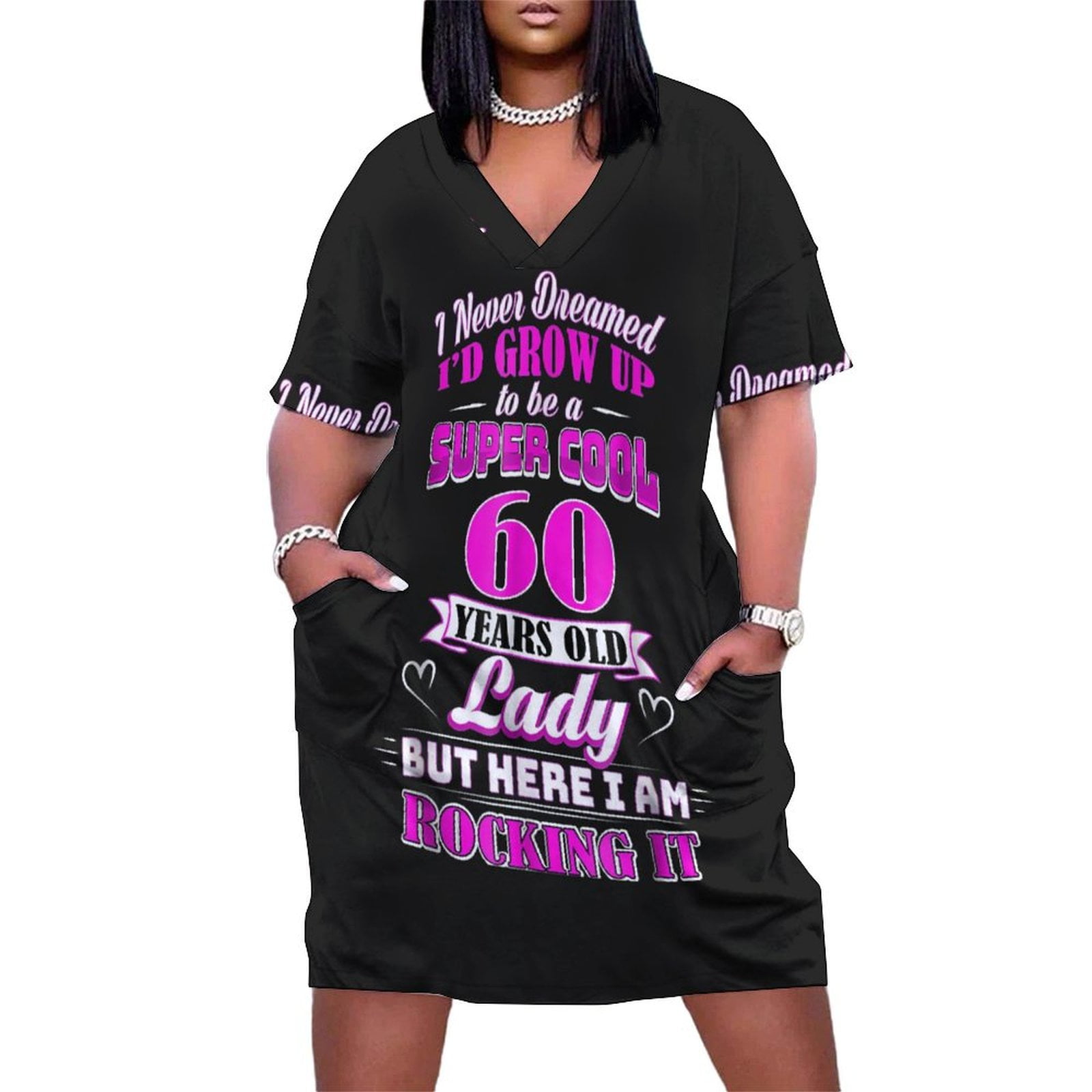 60 Year Old Lady Funny 60th Birthday Summer Dresses for Women Plus Size ...