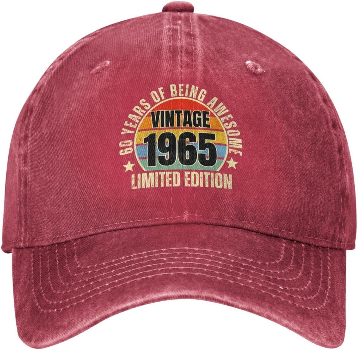 60 Year Old Vintage 1965 60th Birthday Hat Denim Baseball Cap - Walmart.com