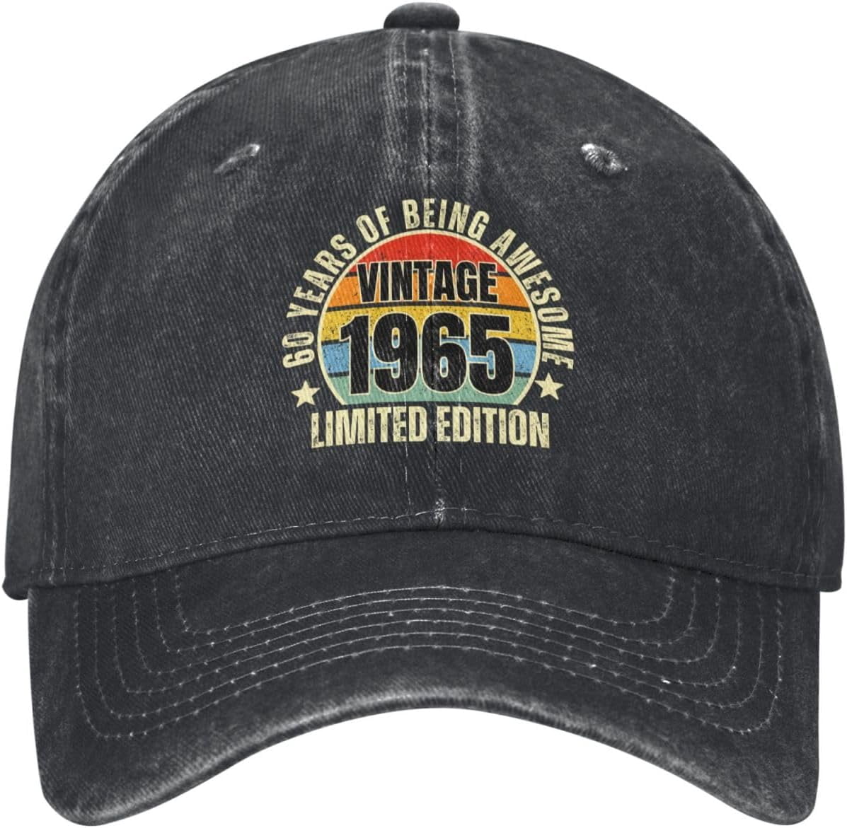 60 Year Old Vintage 1965 60th Birthday Hat Denim Baseball Cap - Walmart.com