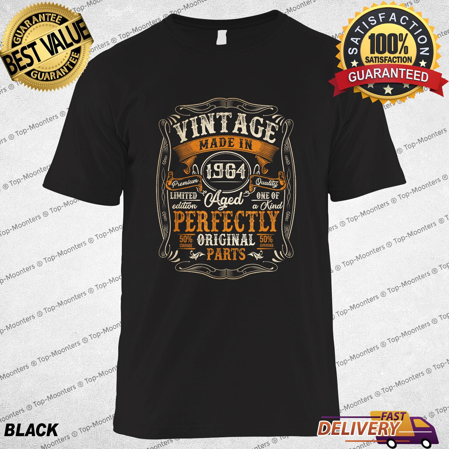 60 Years Old Gift Vintage Made In 1964 60th Birthday Men Celebration T ...