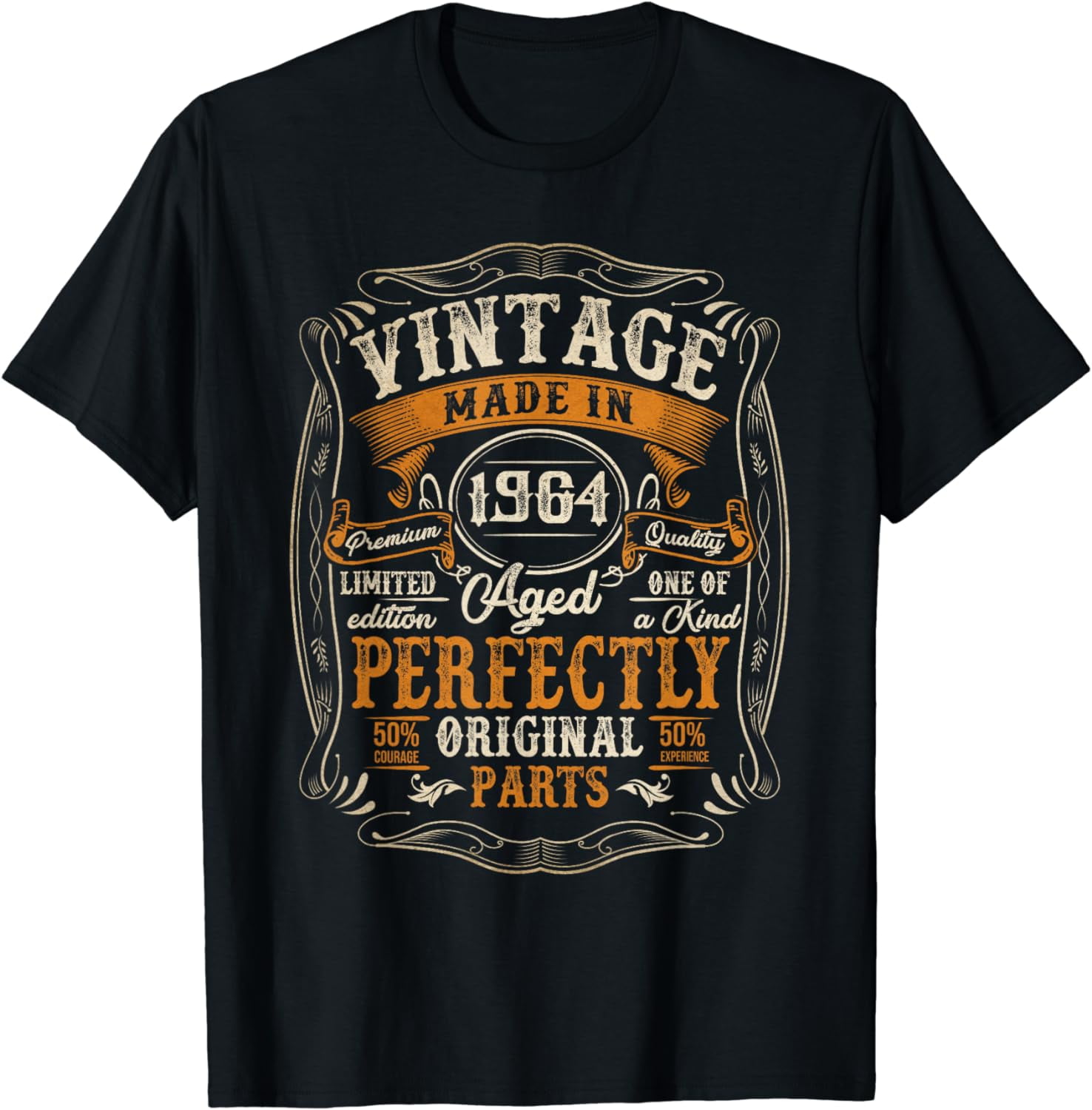 60 Years Old Gift Vintage Made In 1964 60th Birthday Men Cotton T-Shirt ...