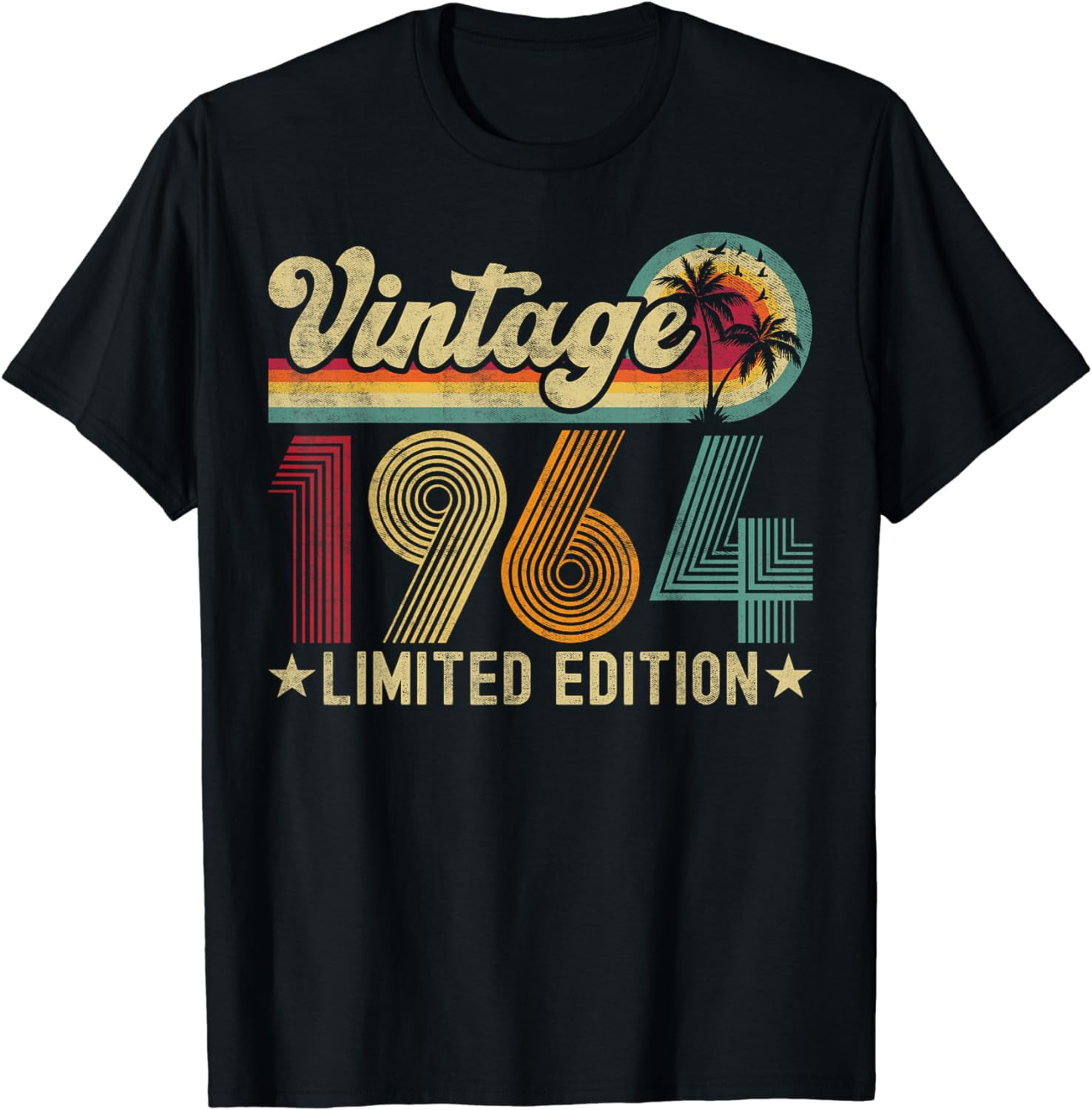 60 Years Old Vintage 1964 60th Birthday Gifts for Women Men T-Shirt ...
