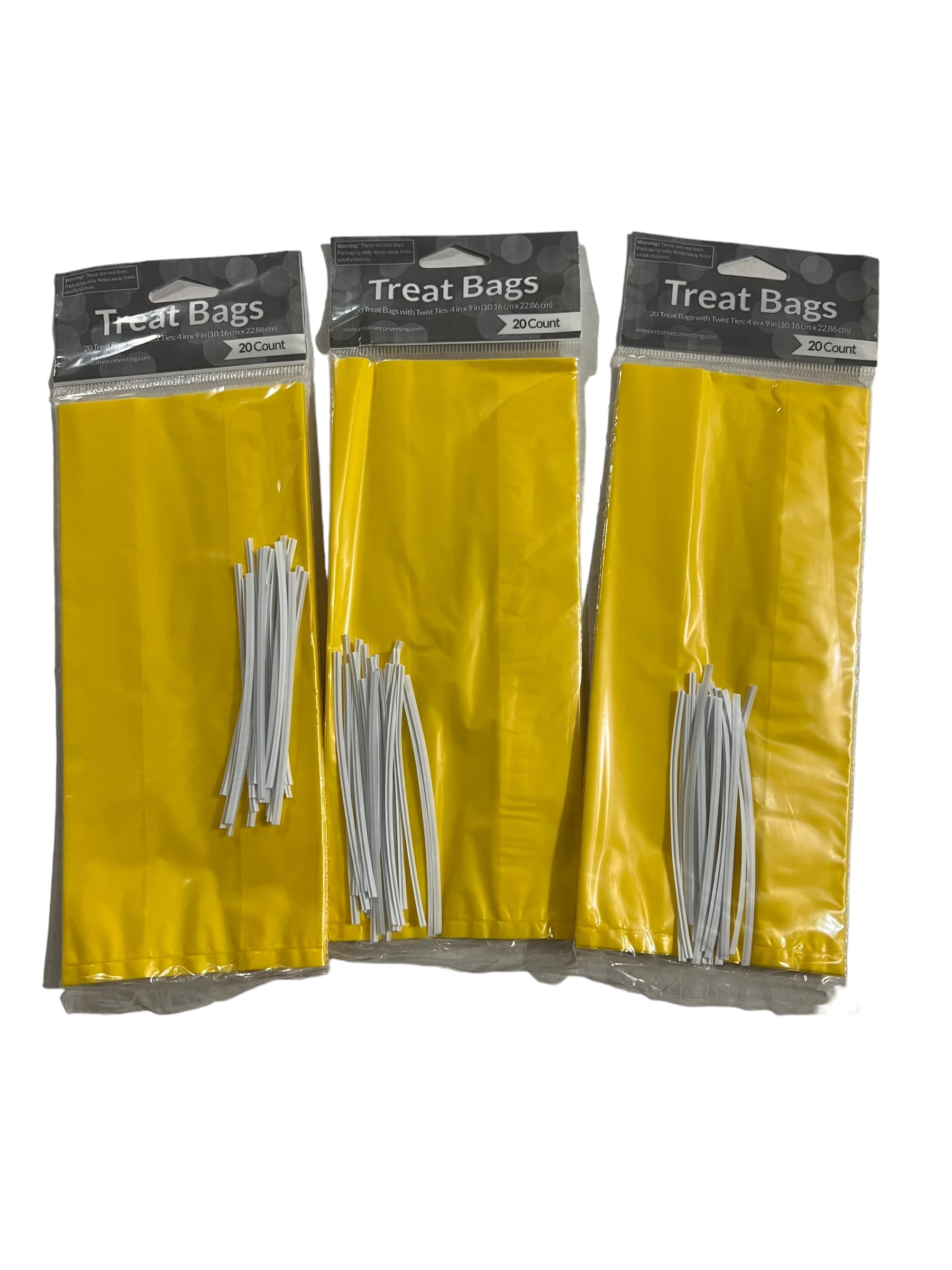 60 Yellow Cello Treat Bags - Walmart.com