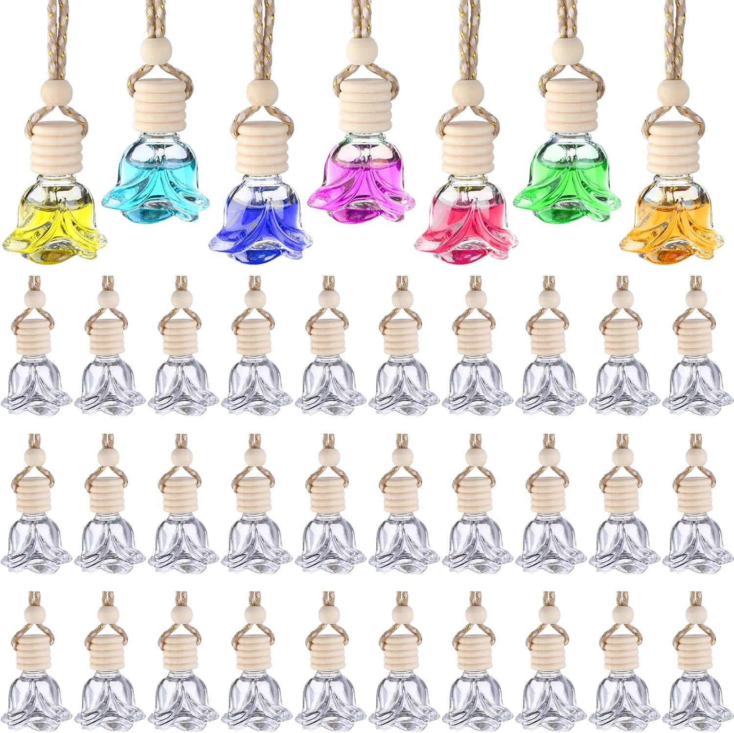 60 count Air Freshener Diffuser Bottles Empty Glass Perfume Bottles Air ...