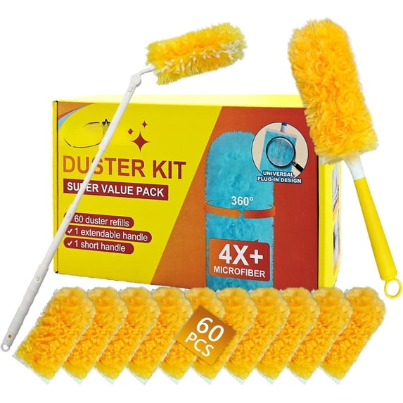 60 count Fluffy 360? Heavy Duty Duster Refills fits Duster, 4X Dust ...