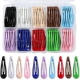 60 count Metal Snap Hair Clips with Plastic Storage Box, 2 Inch Hair ...