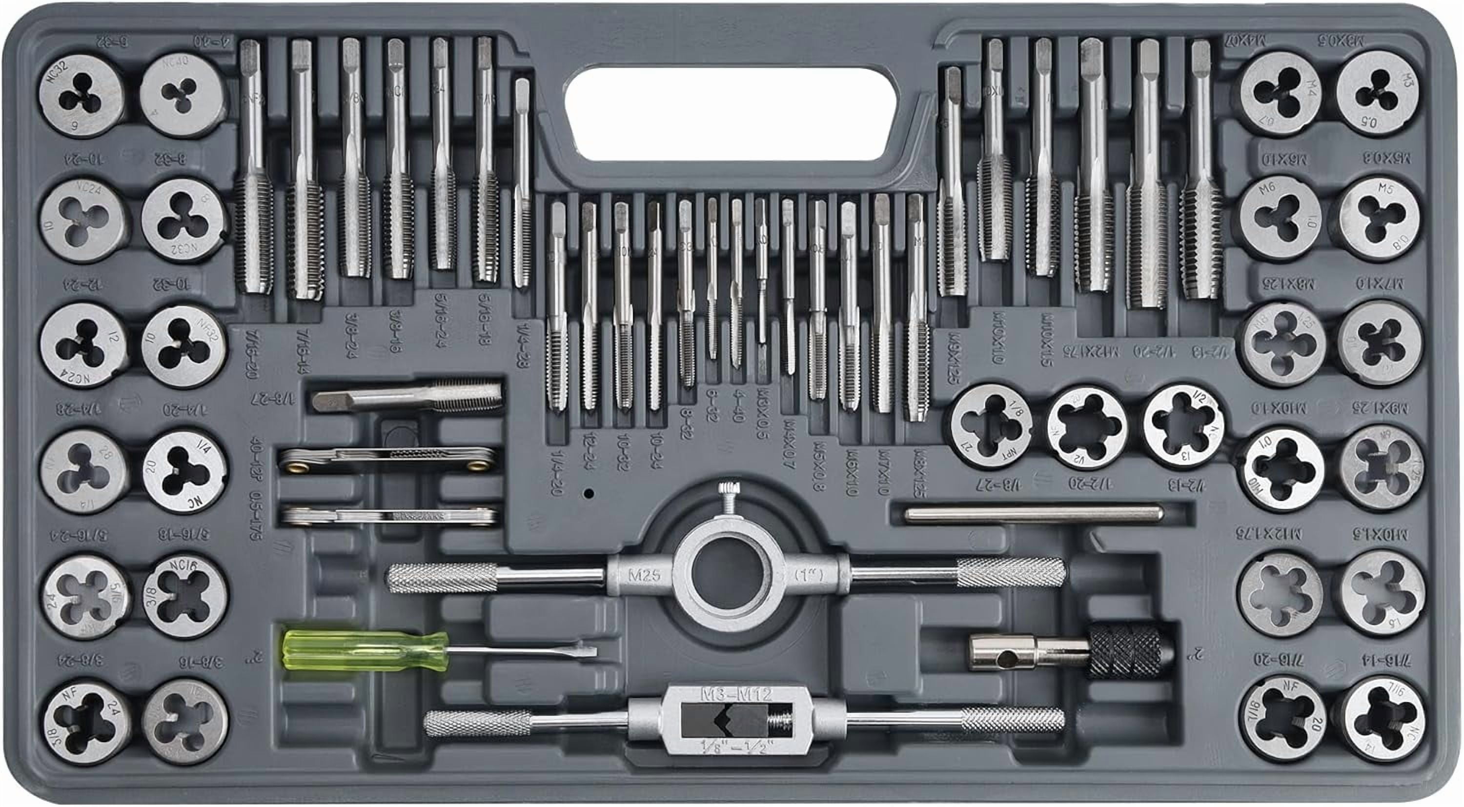 60 count & Metric Tap and Set, Metric Standard Rethreading Tool Kit ...