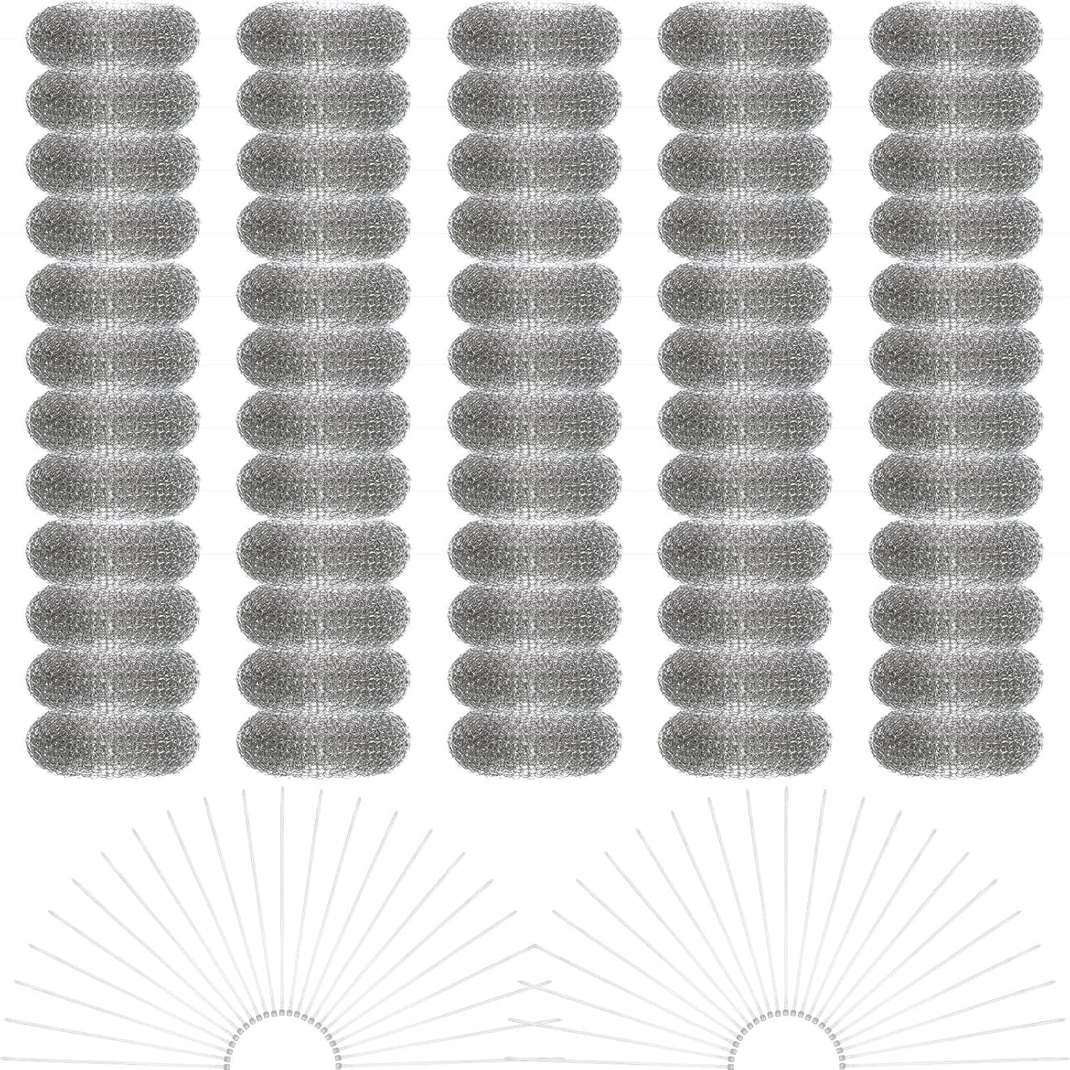 60 count Washing Machine Lint with 60 Ties, Rust-Proof Stainless Steel ...
