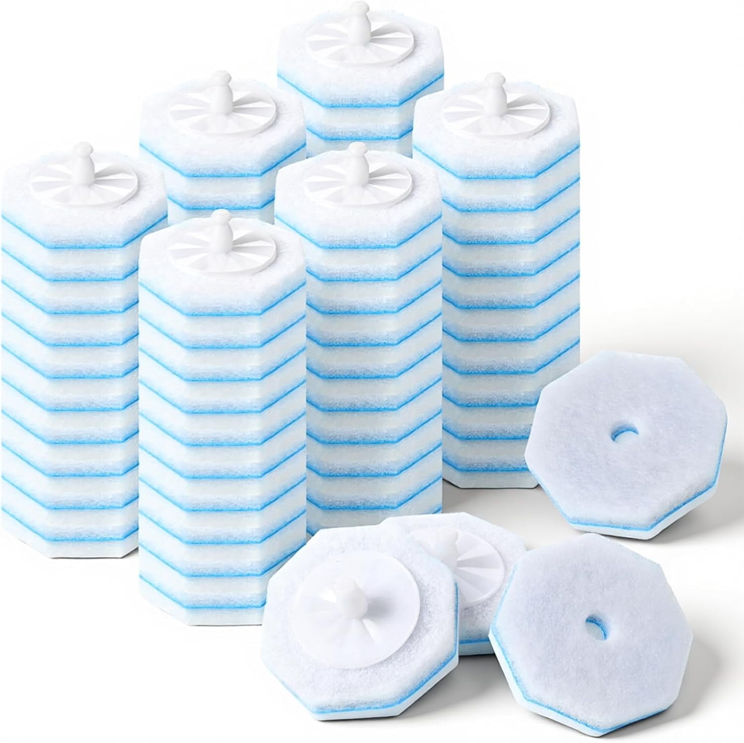 60 disposable toilet brush heads, fits most toilet brush handles ...