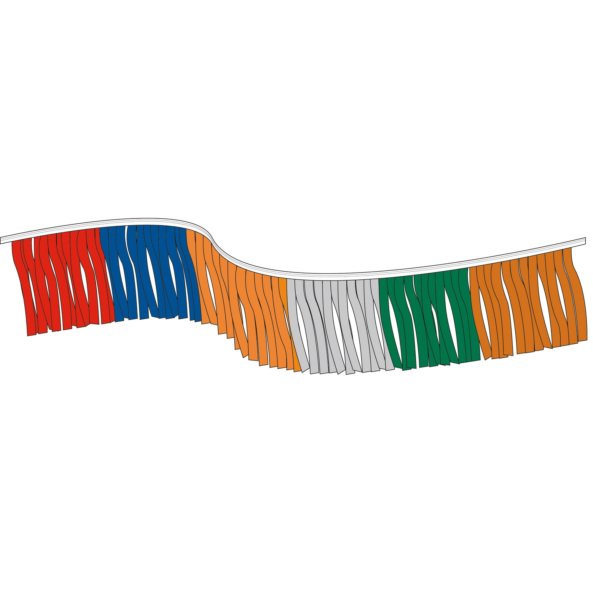 Blue Metallic Fringe Pennanta