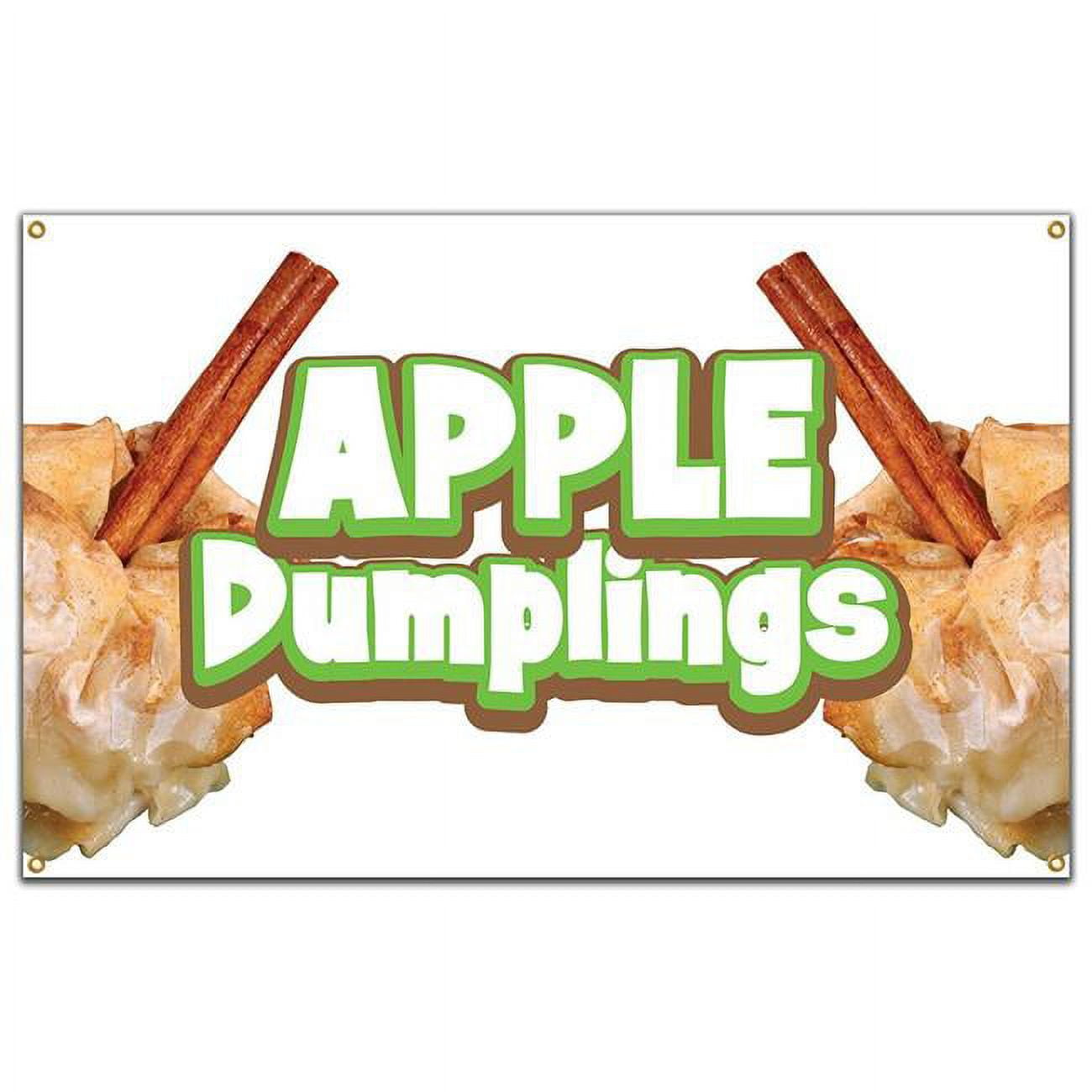 60 in. Apple Dumplings Banner with Concession Stand Food Truck Single ...