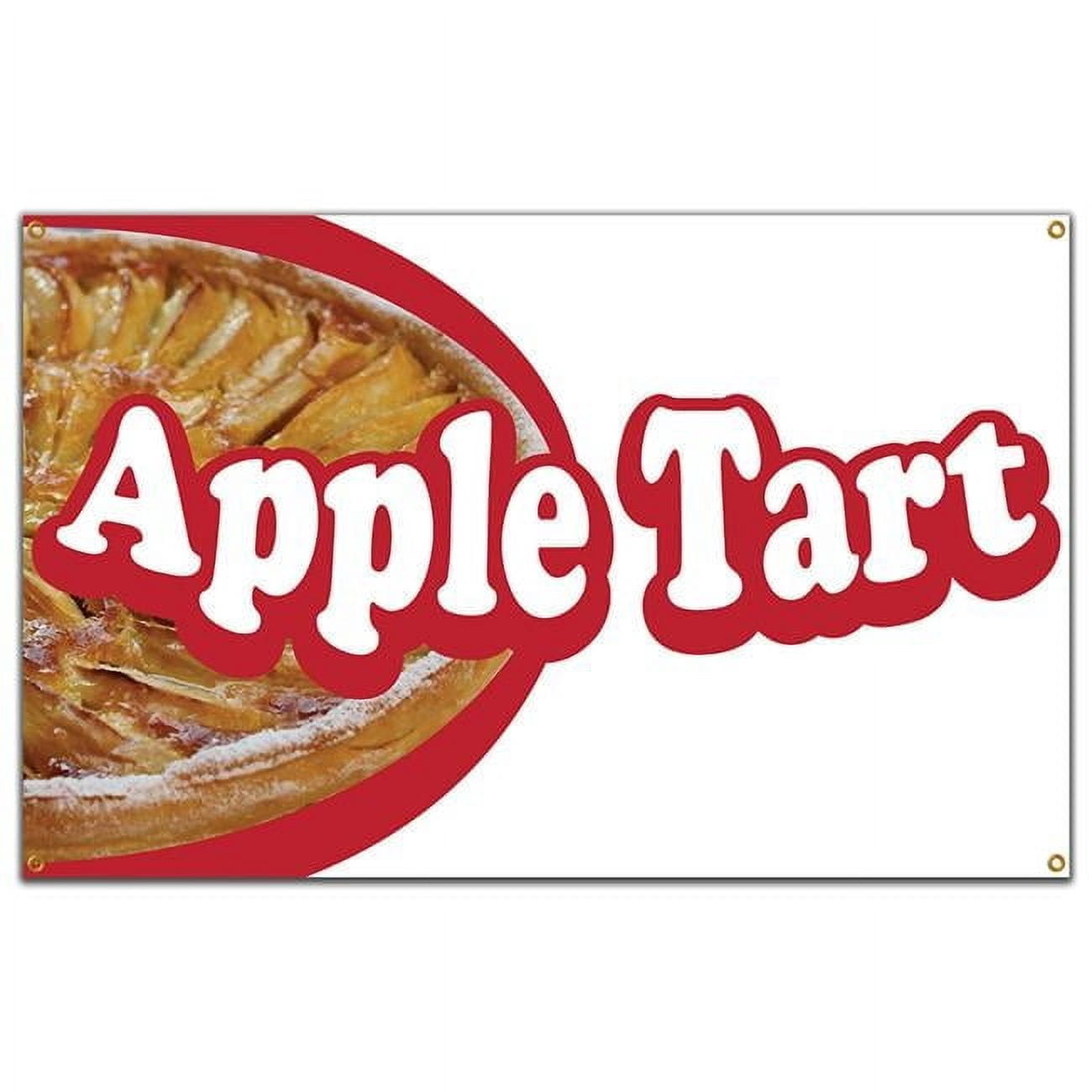 60 in. Apple Tart Banner with Concession Stand Food Truck Single Sided ...