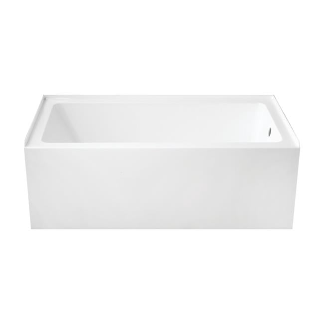 60 in. Aqua Eden Acrylic Alcove Tub with Right Hand Drain Hole, Glossy ...