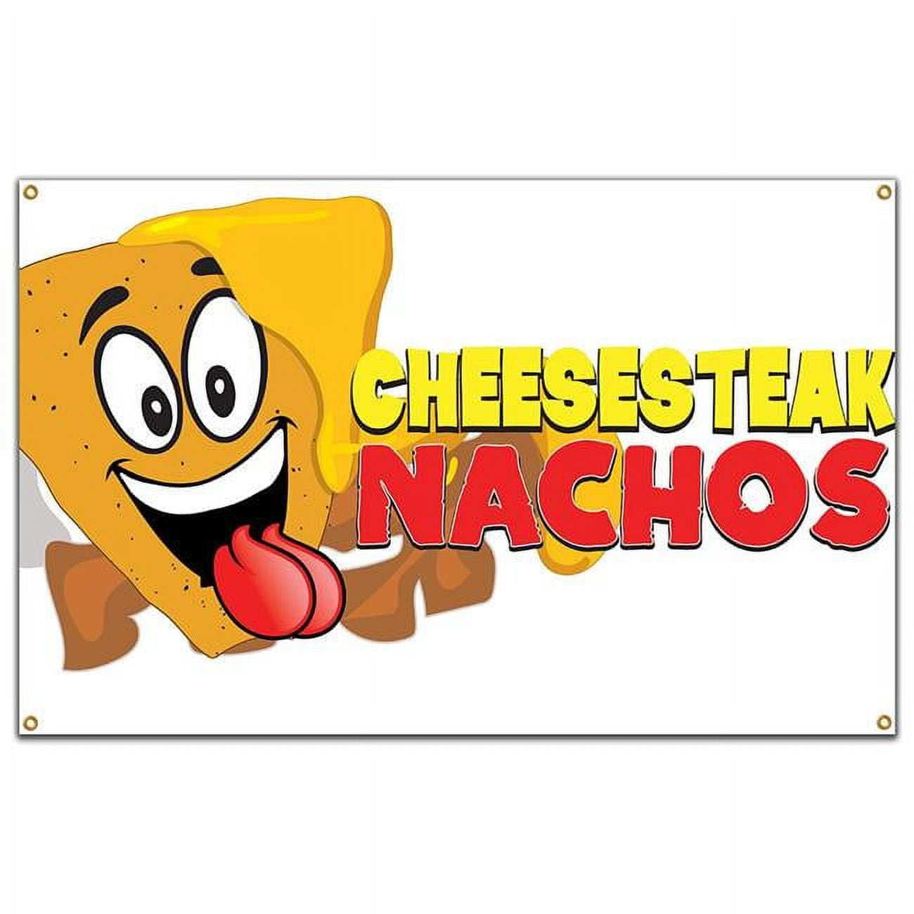 60 in. Cheesesteak Nachos Banner with Concession Stand Food Truck ...