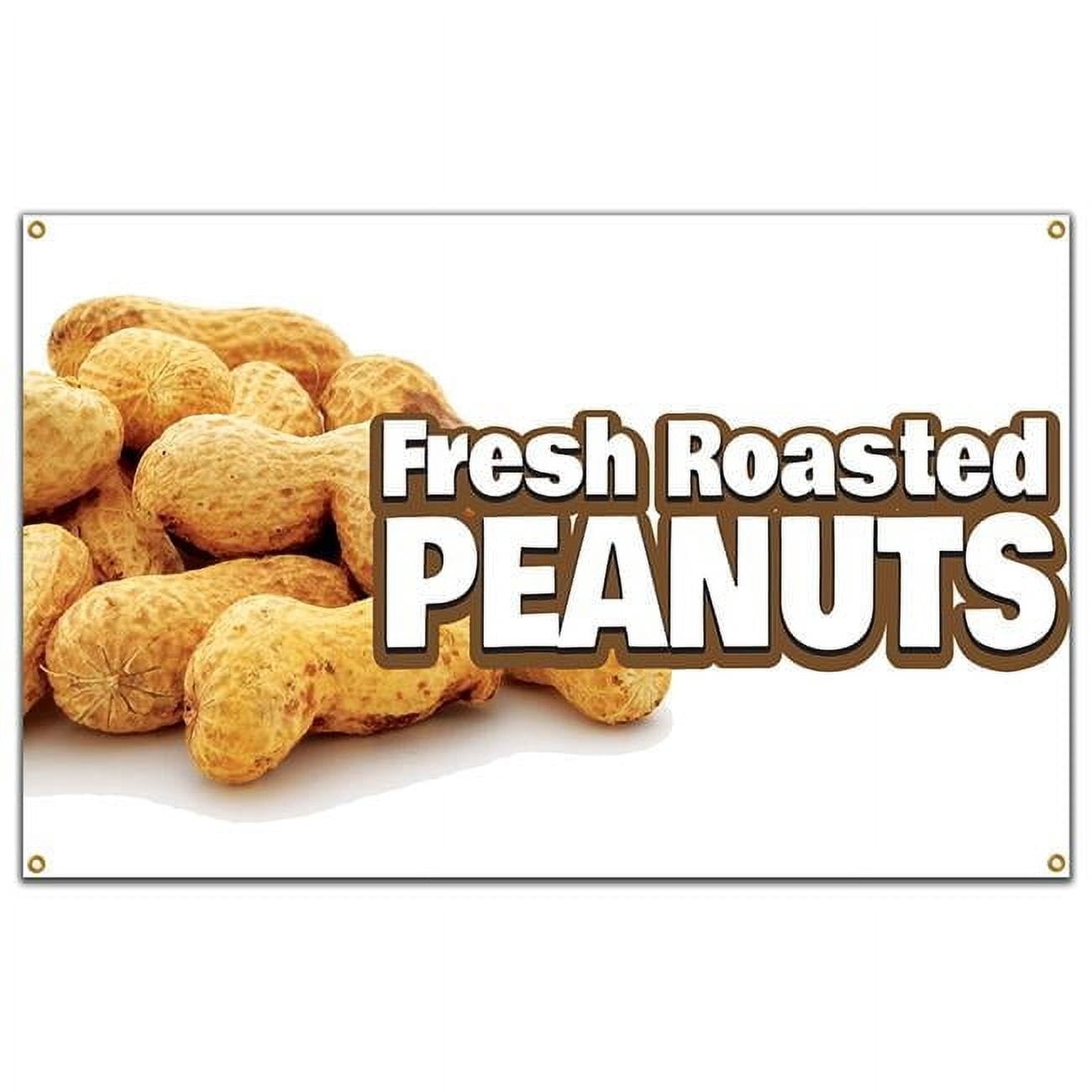 60 in. Concession Stand Food Truck Single Sided Banner - Fresh Roasted ...
