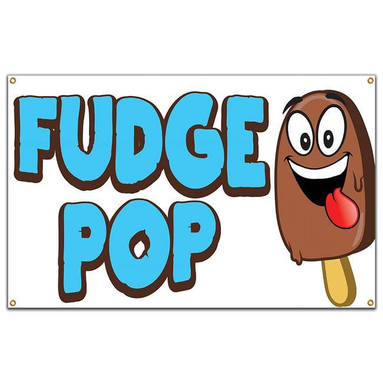 60 in. Concession Stand Food Truck Single Sided Banner - Fudge Pop ...