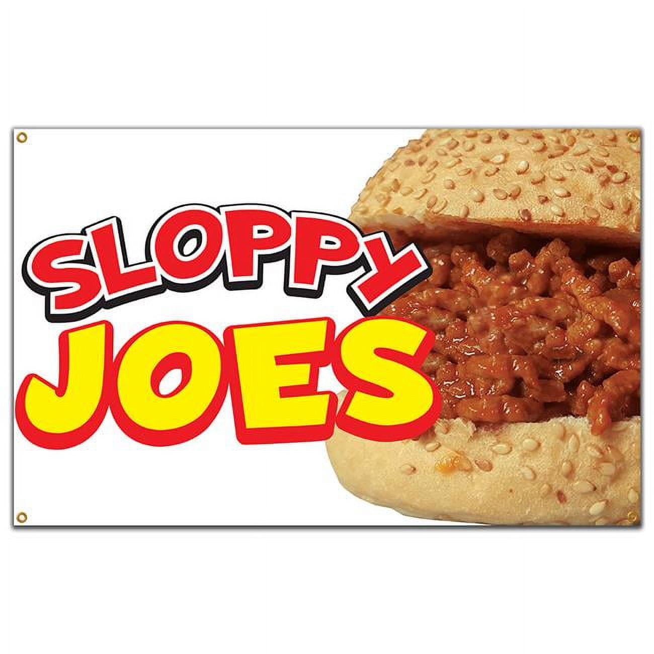 60 in. Concession Stand Food Truck Single Sided Banner - Sloppy Joes ...