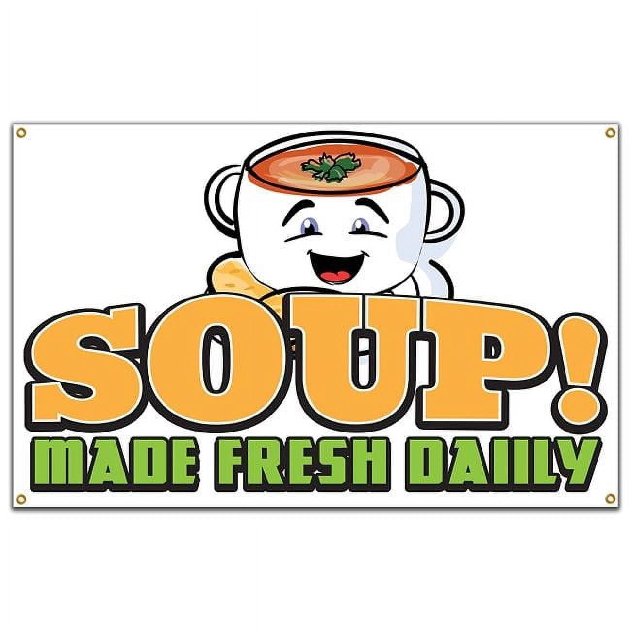 60 in. Concession Stand Food Truck Single Sided Banner - Soup - Walmart.com