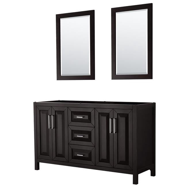 60 in. Double Bathroom Vanity In No Countertop - No Sink & 24 in ...