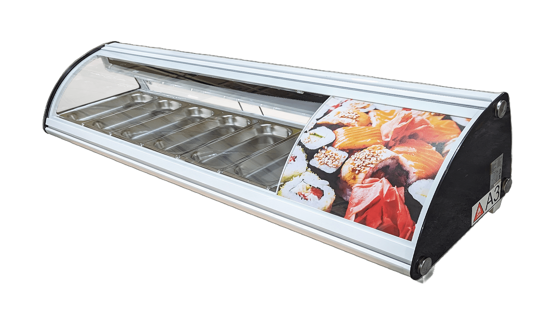 60 in. Refrigerated Display Case Sushi Refrigerator, 6x1/3GN Pan ...