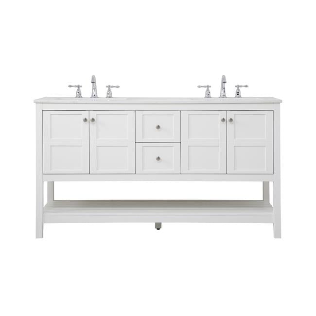 60 in. Single Bathroom Vanity, White - Walmart.com