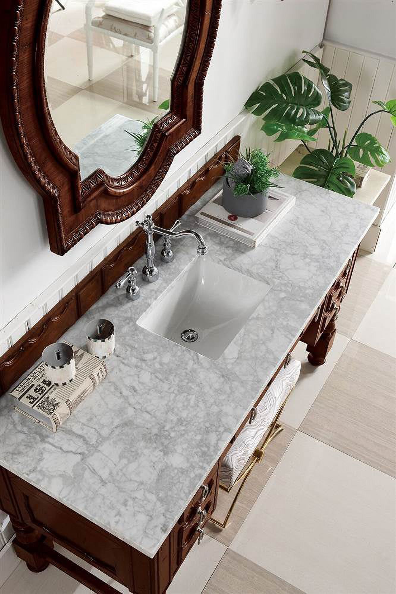 60 in. Single Sink Vanity in Aged Cognac - Walmart.com