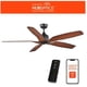60 in. Sirrine Indoor/Outdoor Matte Black Smart Ceiling Fan with Remote ...