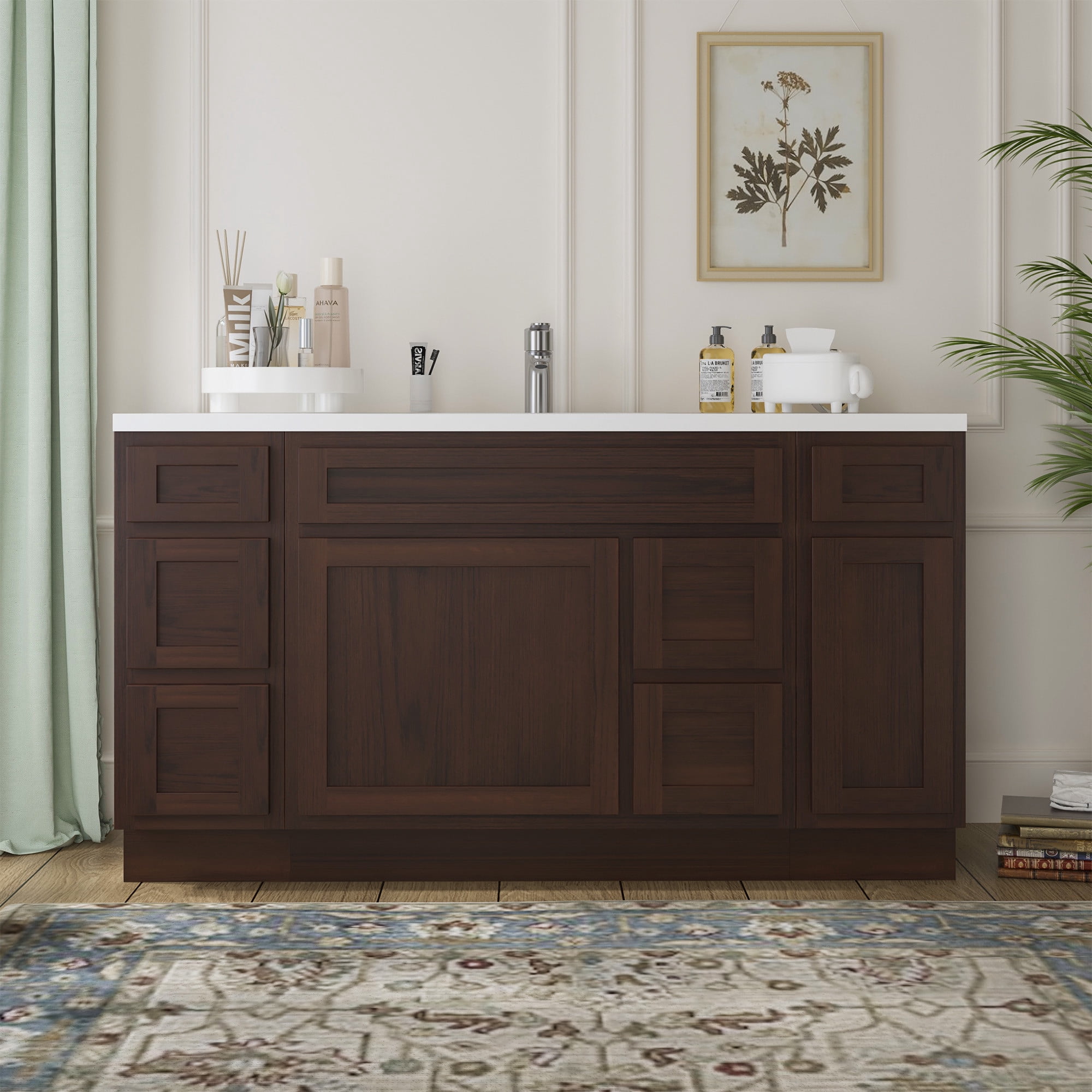 60 in. W x 21 in. D x 32.5 in. H Bath Vanity Cabinet without Top in ...