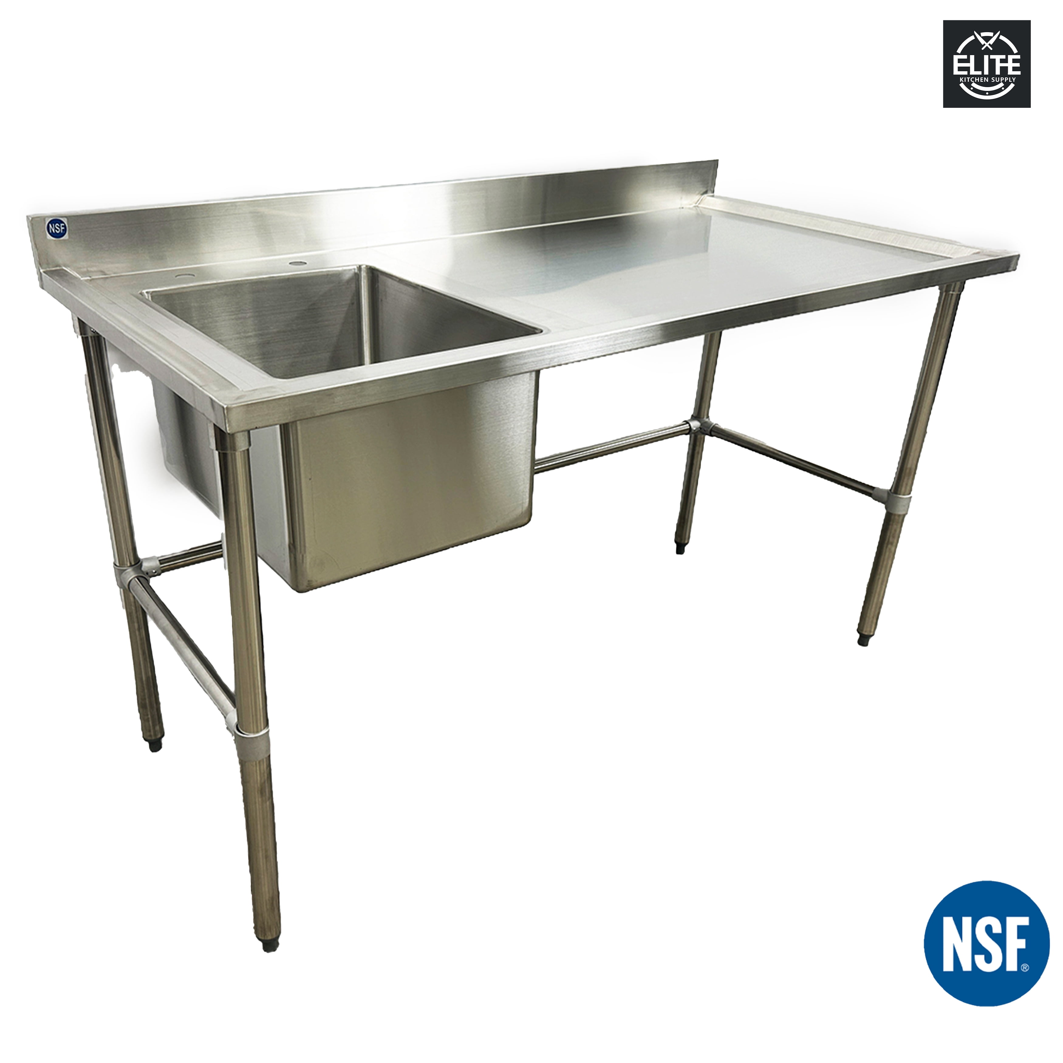 60 in. Work Table, Stainless Steel Work Table Commercial Kitchen Sink ...
