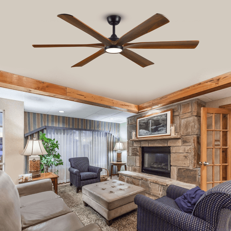 60 inch Ceiling Fan with Light and Remote, Indoor Outdoor Fans for ...