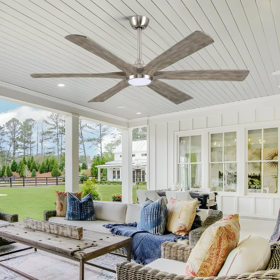 72 Inch Modern Ceiling Fans with Lights, Ceiling Fan with Light and ...