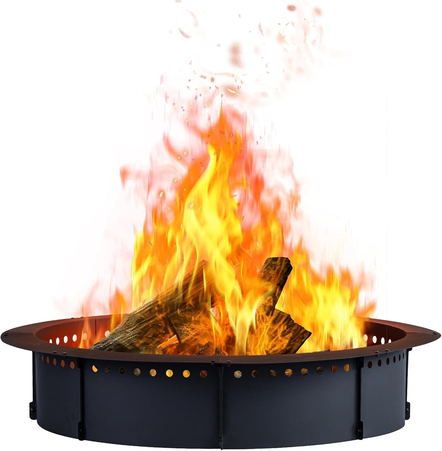60 inch Outdoor Fire Pit Liner, Round Heavy Duty Fire Pits, Rim Insert ...