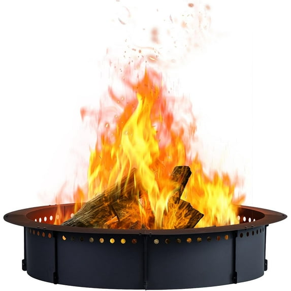 60 inch Outdoor Fire Pit Liner, Round Heavy Duty Fire Pits, Rim Insert ...