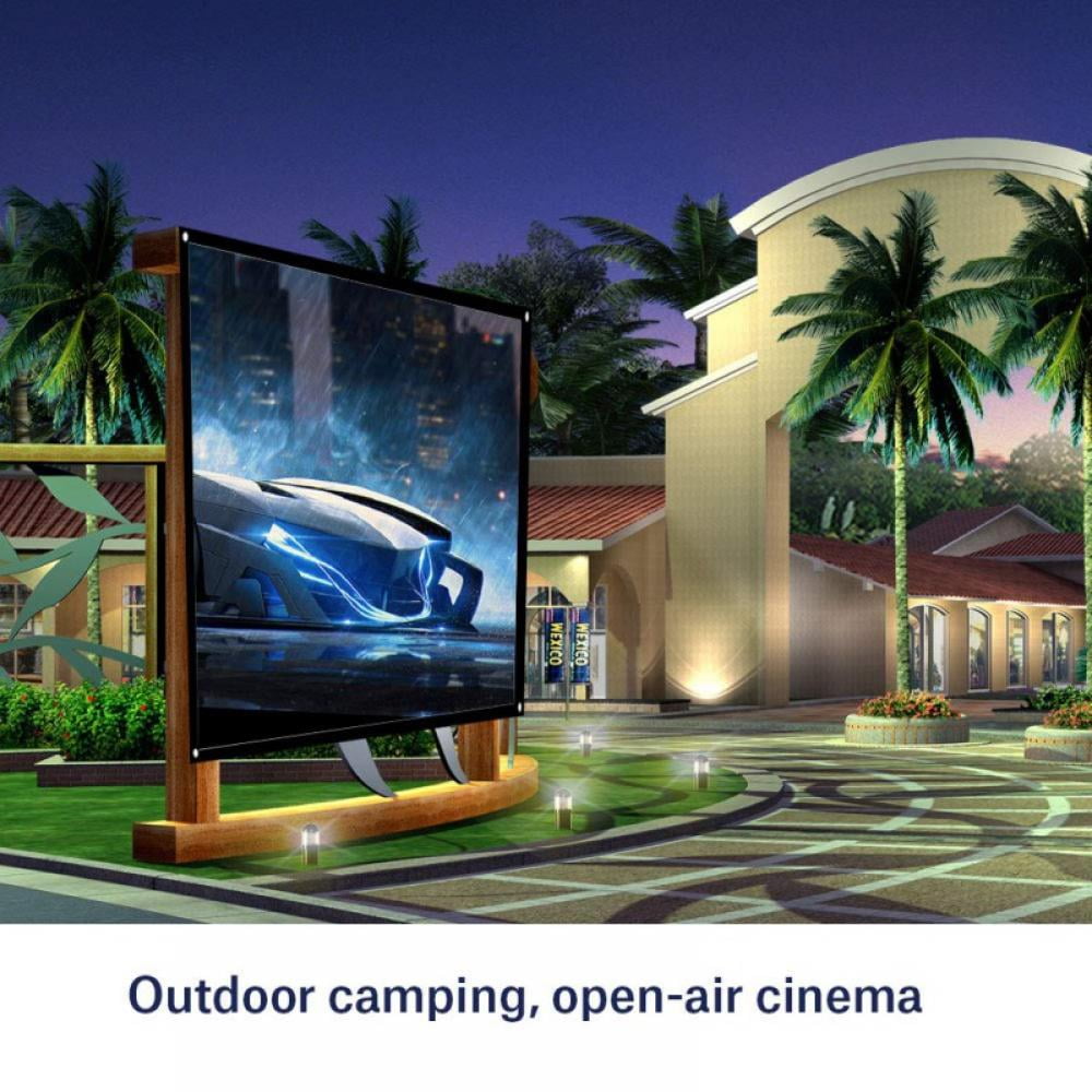 60 inch Projector Screen Indoor Outdoor Portable Movie Screens 16:9 HD ...