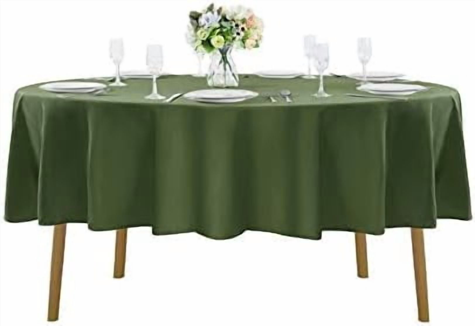 60 inch Round Tablecloth Washable Polyester Table Cloth Decorative ...