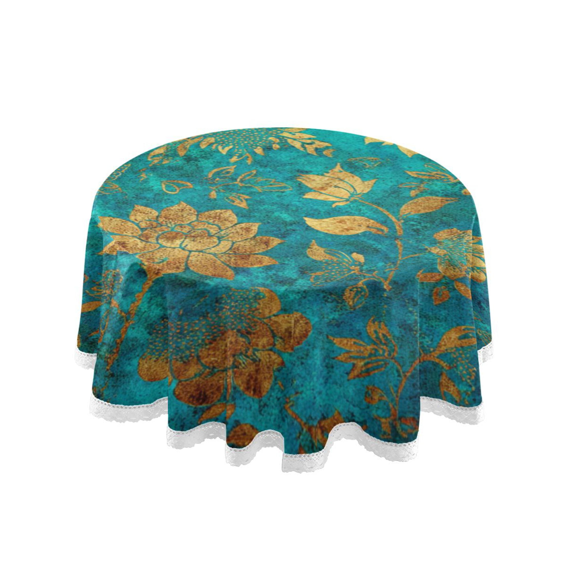 60 inch Round Tablecloth Washable Polyester Table Cloth Excellent ...