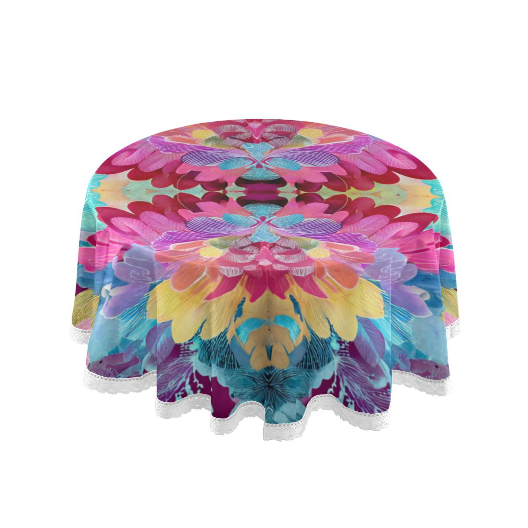 60 inch Round Tablecloth Washable Polyester Table Cloth Excellent ...