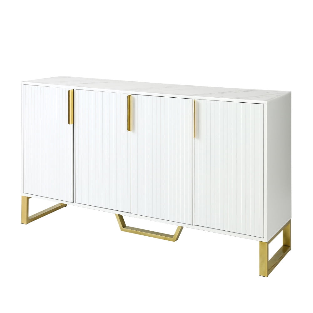 60 inch Sideboard Buffet Cabinet with 4 Doors, Modern Storage Cabinet ...