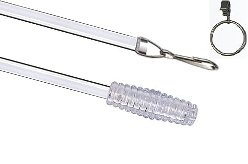 60 inches long wand (Pack of 2) for extra long curtains/drapes Heavy ...