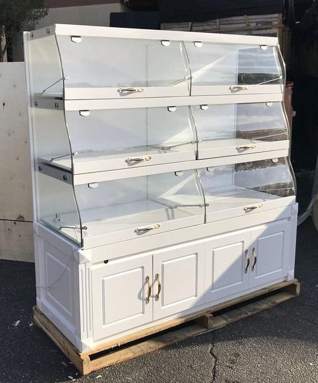 60 ins Dry Bakery SHOW CASE Federal Donuts Pastry Display Curved Glass ...