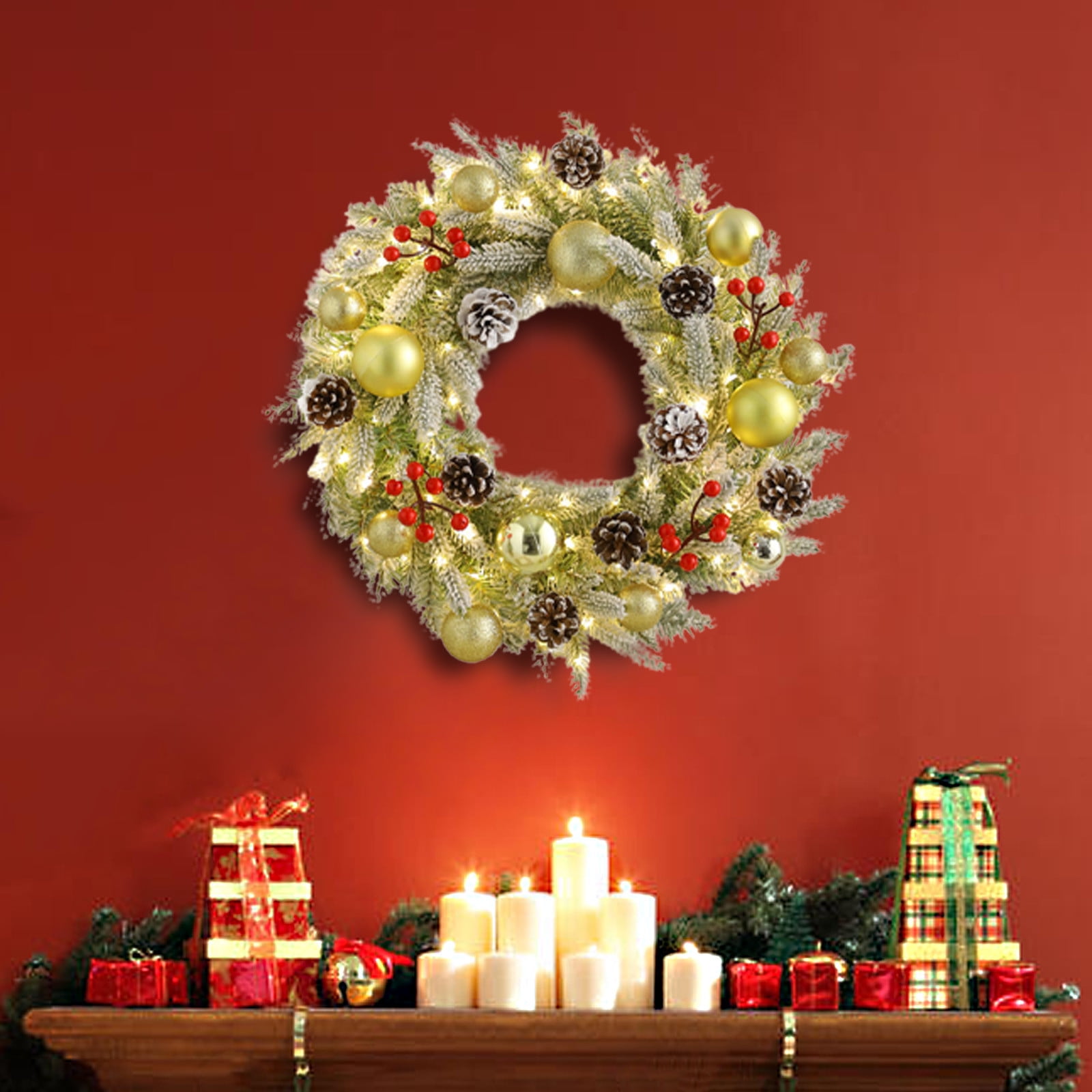 up to 60% off karymi Christmas Wreath Christmas Decoration Door Hanging ...