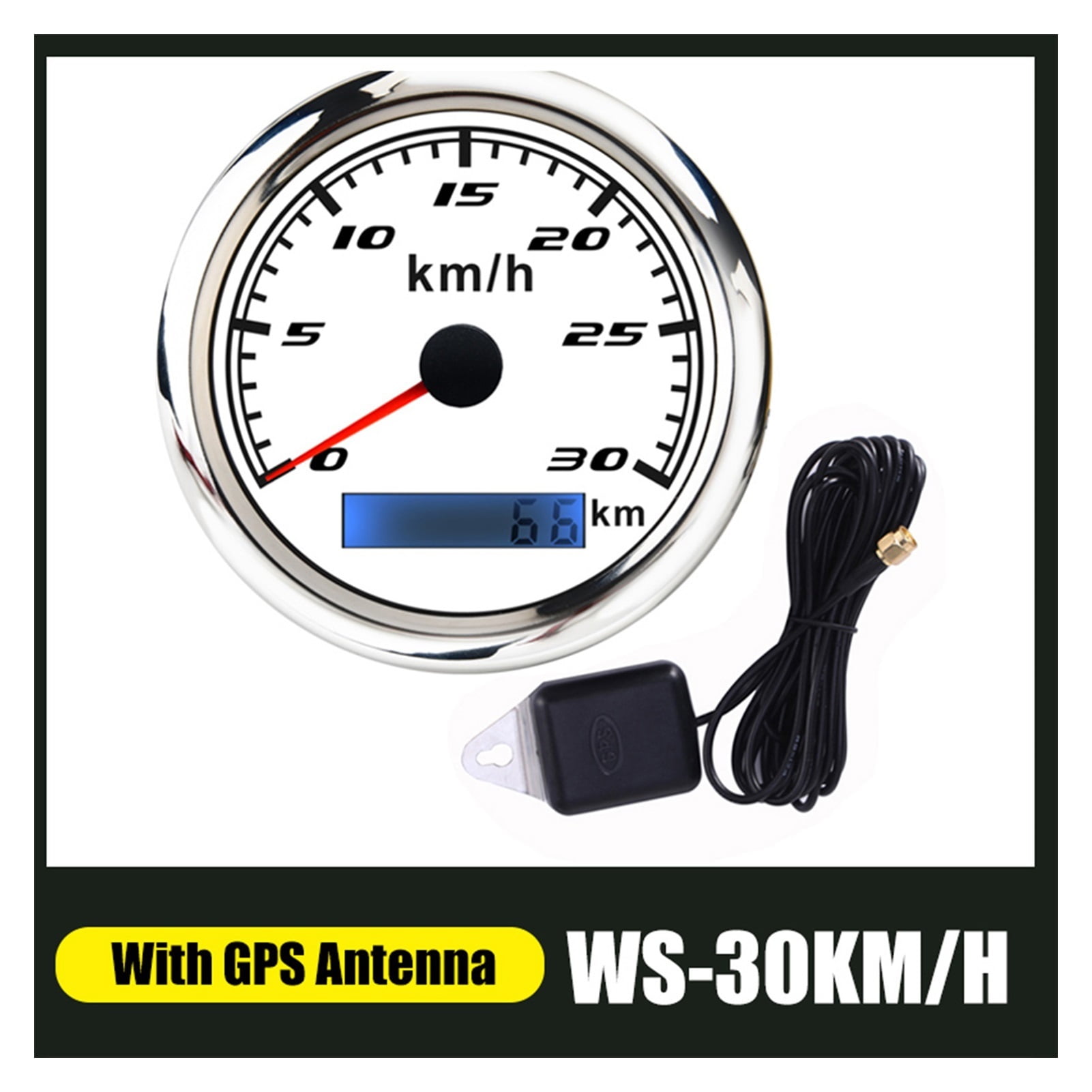 60 km/h GPS Speedometer Odometer 85mm Speed Gauge 120km/h 200km/h With GPS Antenna For Marine ...