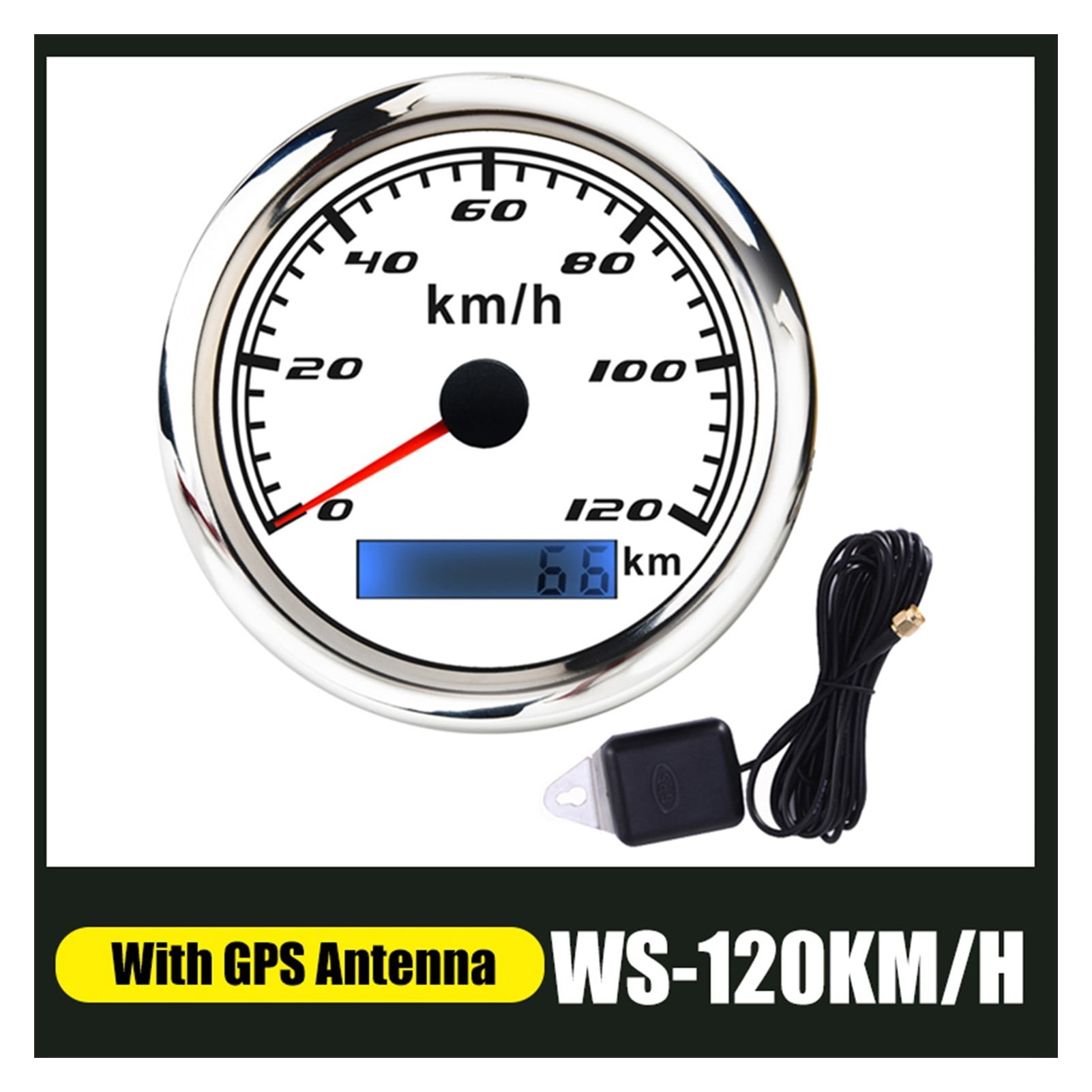 60 km/h GPS Speedometer Odometer 85mm Speed Gauge 120km/h 200km/h With ...