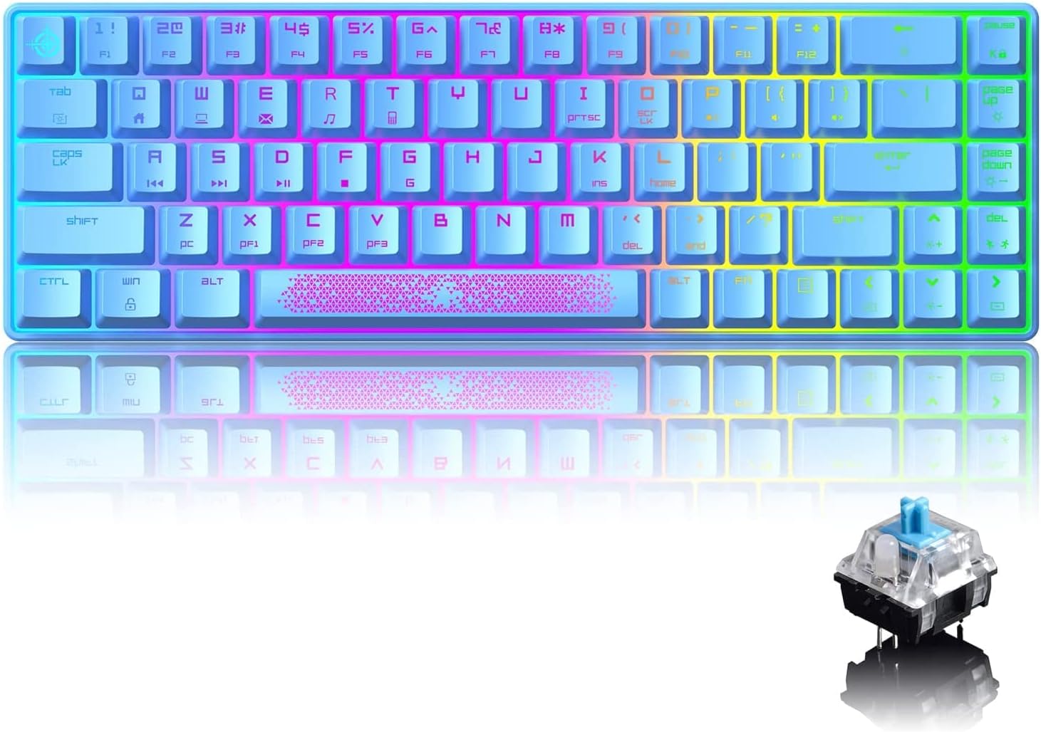 60% mechanical Keyboard:this mechanical gaming keyboard is a ultra ...