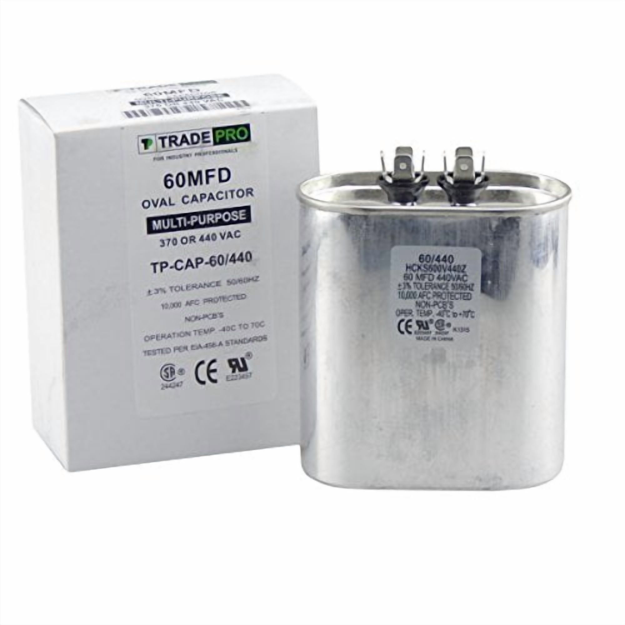 60 mfd Capacitor, Industrial Grade Replacement for Central Air ...