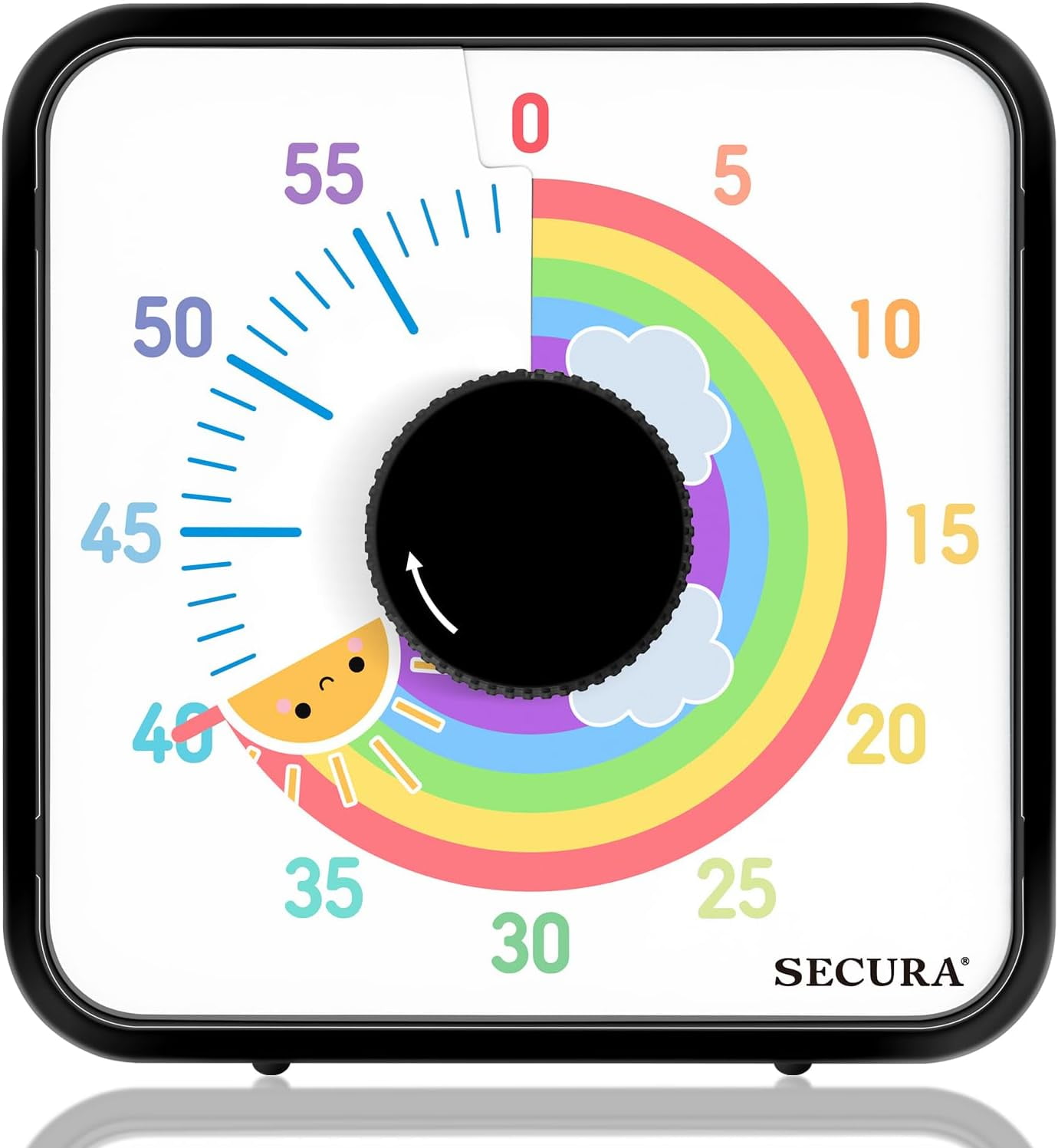 **60-minute visual timer, 7.5 inch magnetic rainbow countdown timer for ...