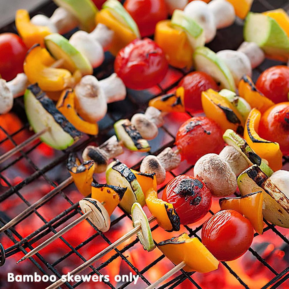 Up to 60% off!ActiveGlam kkiuop 25cm 100pcs Bamboo Wooden Bbq Skewers Food Bamboo Meat ...